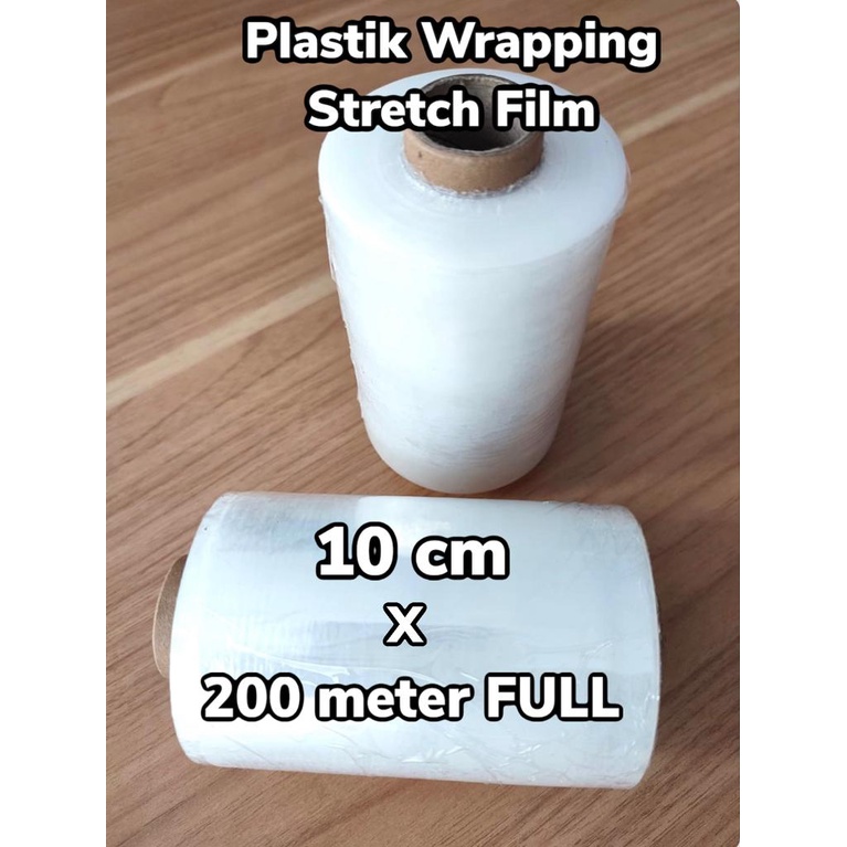 Jual PLASTIK WRAPPING 10 cm x 200 mtr FULL - STRETCH FILM | Shopee ...