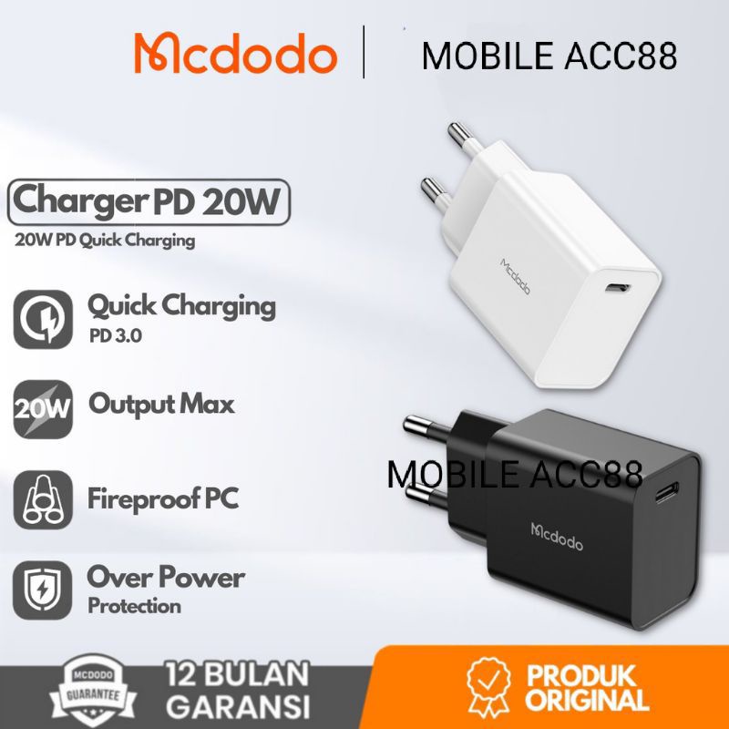 Jual Mcdodo CH-7580/CH-7582 kepala charger PD Quick Charger Adaptor/Adapter Apple iPhone iPad ...
