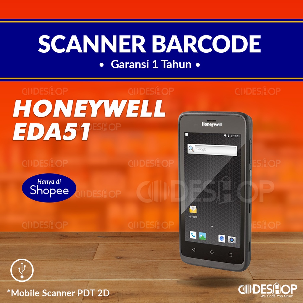 Jual Honeywell EDA51 Scanner Barcode Mobile PDT 2D EDA 51 | Shopee Indonesia
