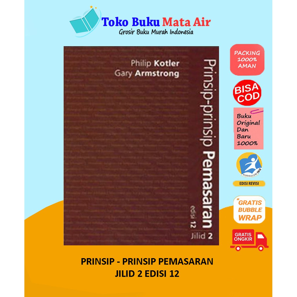 Jual ORIGINAL PRINSIP-PRINSIP PEMASARAN JILID 2 EDS 12 KOTLER ERLANGGA | Shopee Indonesia
