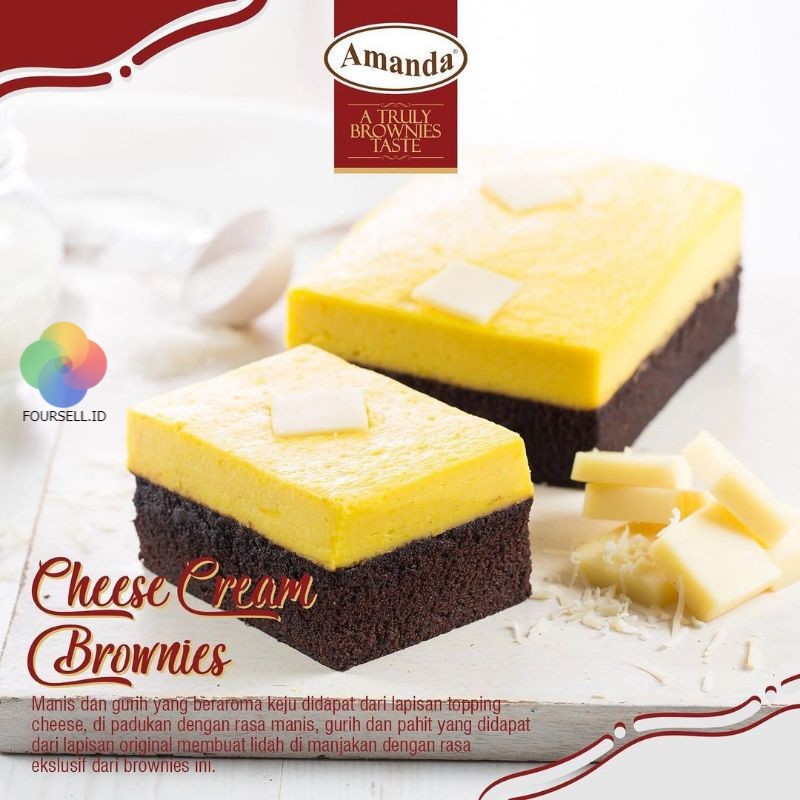 Jual Amanda Brownies CREAM CHEESE Amanda OlehOleh Bandung | Shopee ...