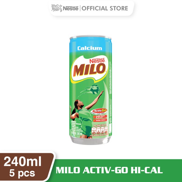 Jual NESTLÉ MILO ACTIV-GO Minuman Hi-Cal Mengandung Susu dan Cokelat Siap Minum Kaleng 190ml 5 ...