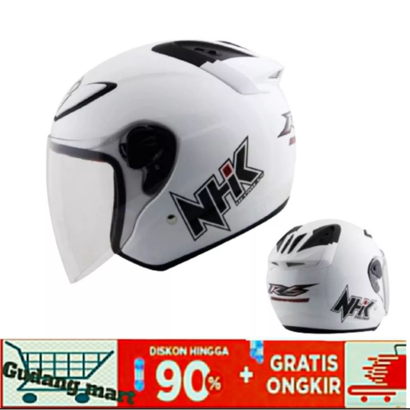 Jual Hlem NHK R6 Original White ORIGINAL NHK | Shopee Indonesia