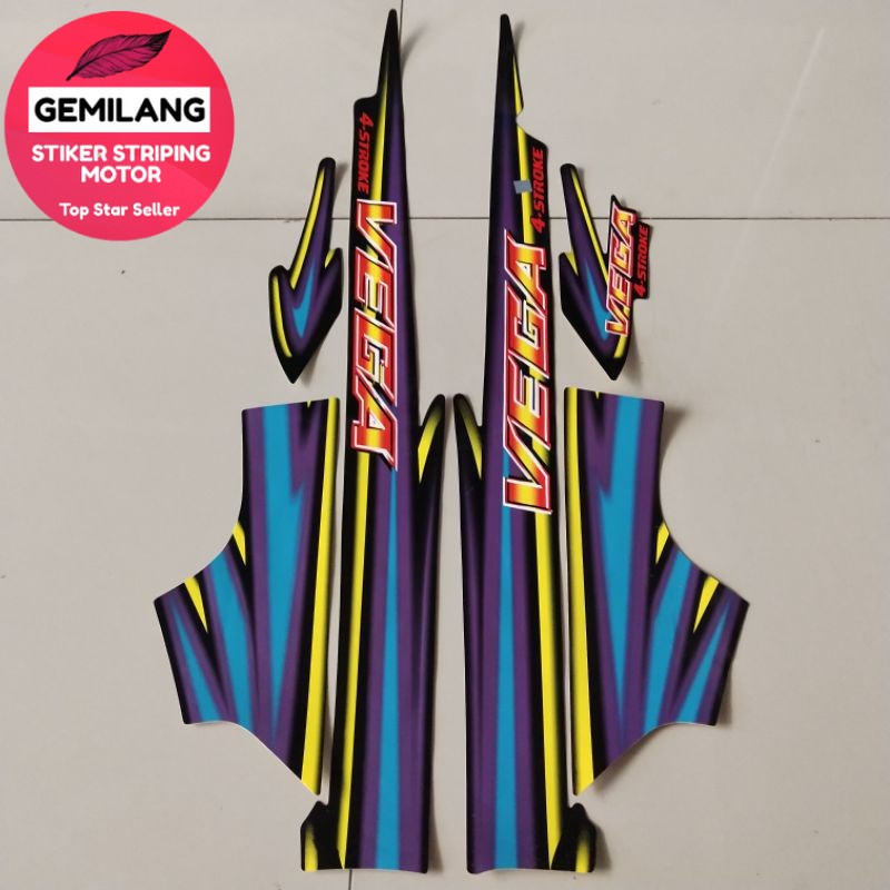 Jual Striping Decal Polet Sticker Yamaha Vega 2000 2001 hitam full list ...