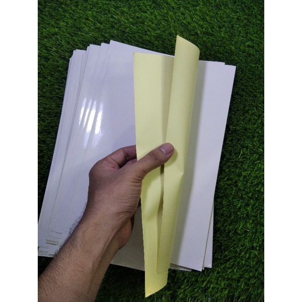 Jual KERTAS STIKER GLOSSY A4 KROMO/CHROMO STIKER A4/COCOK UNTUK TINTA ...