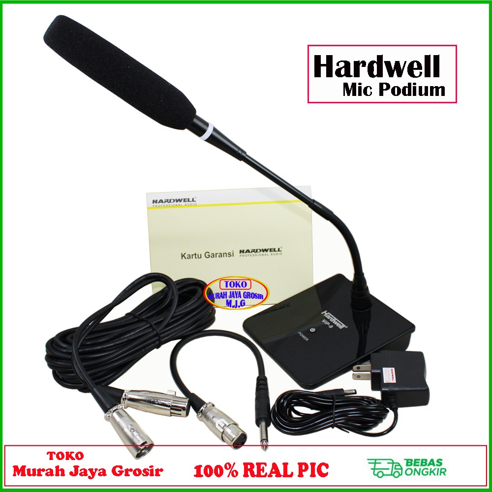 Jual Mic Meja Microphone Podium Hardwell VIP 9 Mikropon Mimbar Mik Conference | Shopee Indonesia