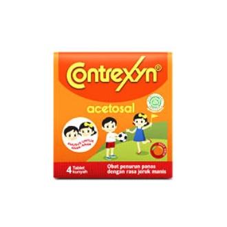 Jual Contrexyn Tablet Strip isi4 Acetosal Obat Penurun Panas Anak ...