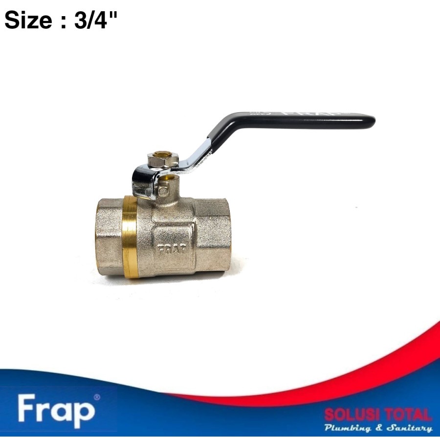 Jual Economic Ball Valve Kuningan 3/4" Stop Kran Engkol F-201.05 FRAP | Shopee Indonesia