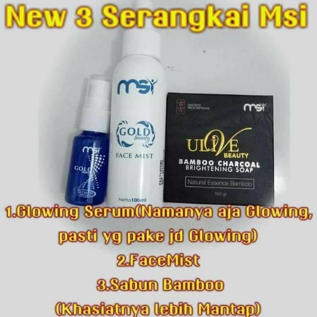 Jual Paket 3in1 (Msi Serum Fruit + Msi Facemist + Msi Sabun Bamboo ...