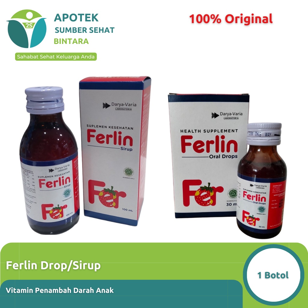 Jual Ferlin Drop/Sirup Vitamin Penambah Darah Anak | Shopee Indonesia