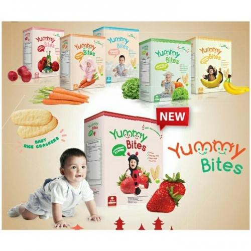 Jual YUMMY BITES Baby Rice Cracker 50gr Snack Krekers Beras Bayi Anak ...