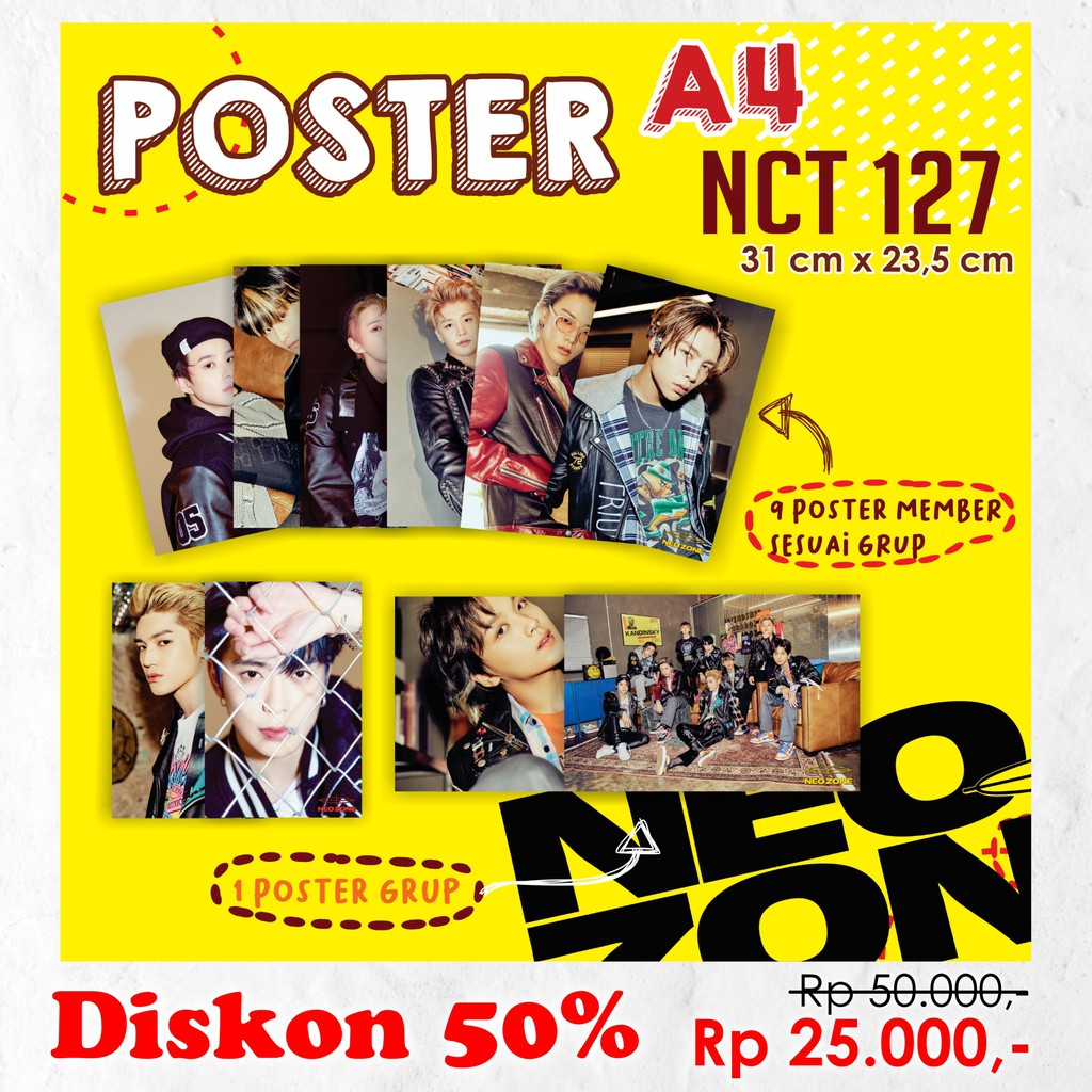 Jual Poster Set KPOP NCT 127 NEO ZONE Isi 10 Jaehyun Taeyong Haechan ...