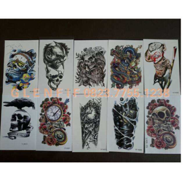Jual Sticker Tattoo Temporary Waterproof model Keren, Unik dan Macho ...
