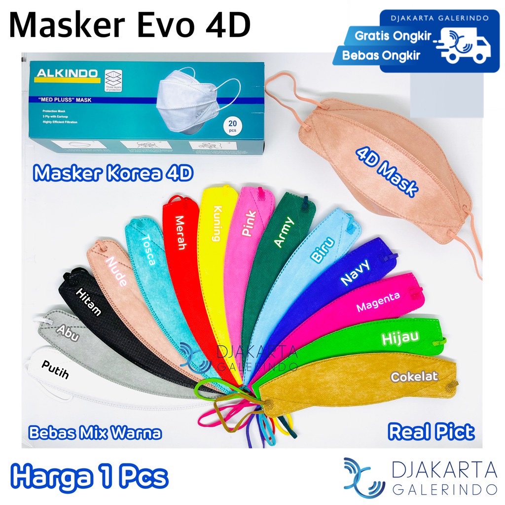 Jual Masker EVO 4D Med Plus KF94 3 Masker Korea | Shopee Indonesia