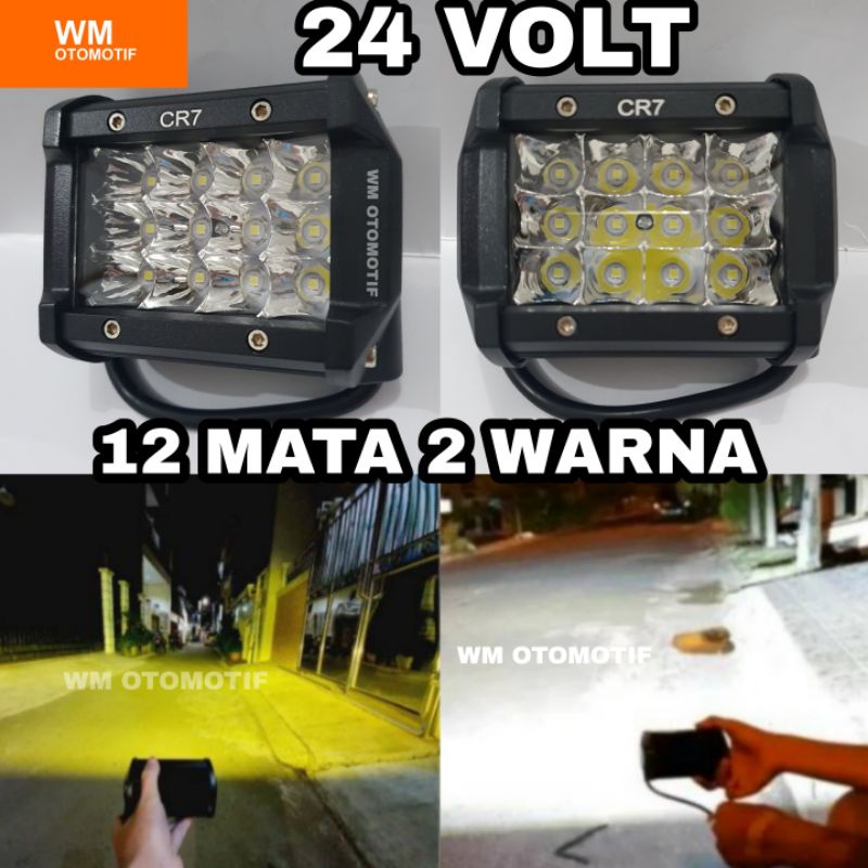 Jual Lampu LED Tembak CWL 12 Mata 3 Susun 24 Volt Truk Bus Fuso Canter Tronton Truck Bis Bar ...