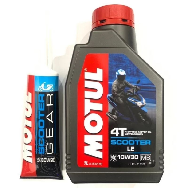 Jual PAKET GANTI OLI MOTUL SCOOTER LE 10W30 1L + OLI GEAR GARDAN MOTUL ...