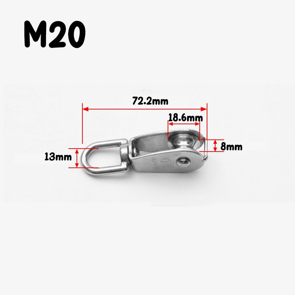 Jual Kerekan Mini / Katrol Rel Swivel Pully Stainless Stell Multifungsi ...