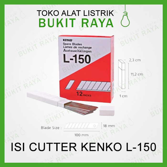 Jual L150 Kenko Isi Cutter Spare Blades untuk Cutter Besar L500 ...