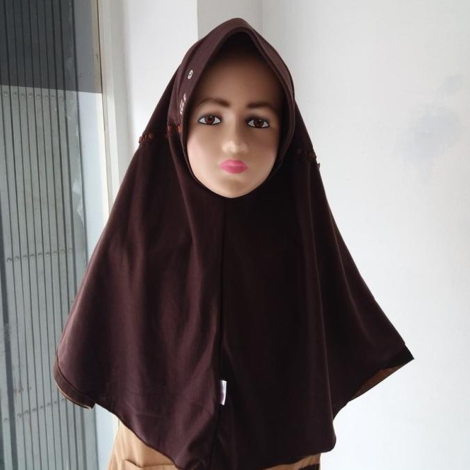 Jual Jilbab Coklat Pramuka Sd Smp L Shopee Indonesia