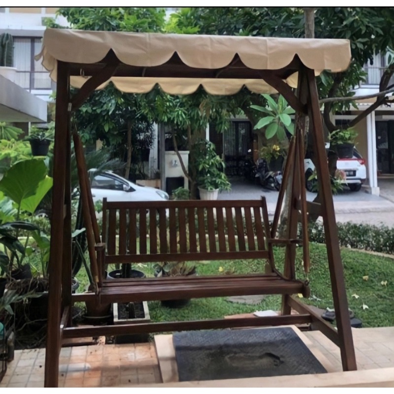 Jual Ayunan Kayu Jati Ayunan Teras Rumah Ayunan Jati Murah Shopee
