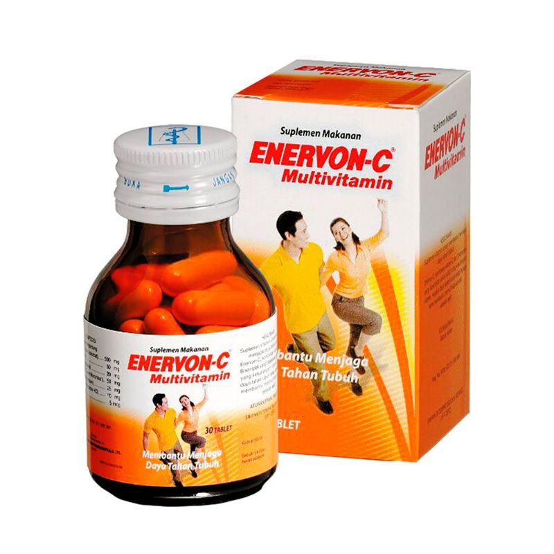Jual Enervon-C Botol Tablet 30s - Multivitamin menjaga daya tahan tubuh ...