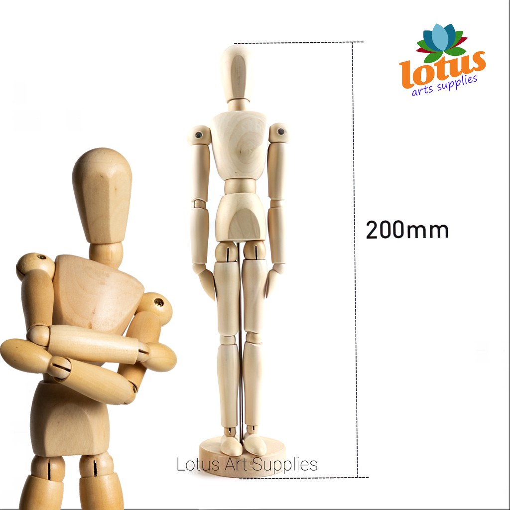 Jual Wooden Mannequin 200 mm / Manekin Kayu / Patung Manikin | Shopee ...