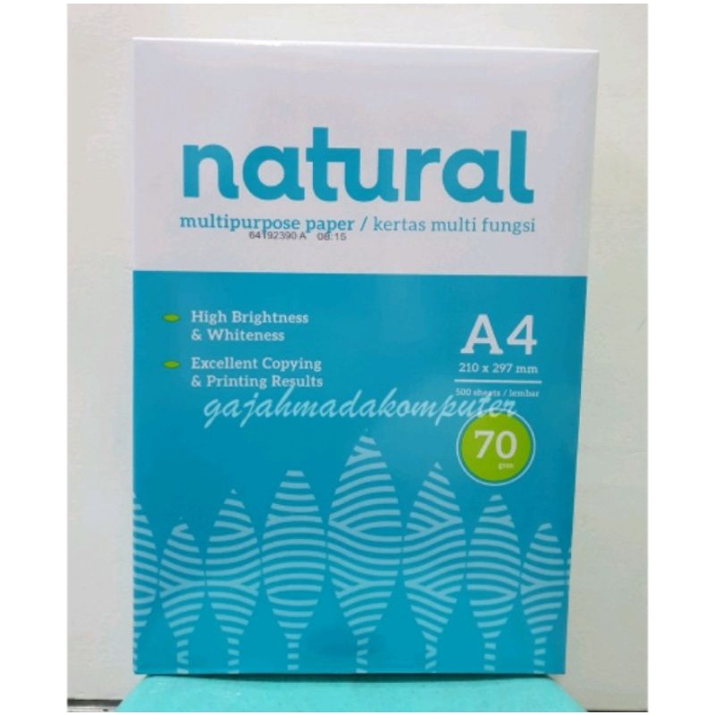 Jual Kertas HVS A4 Natural 75 gram (1 rim) putih polos | Shopee Indonesia