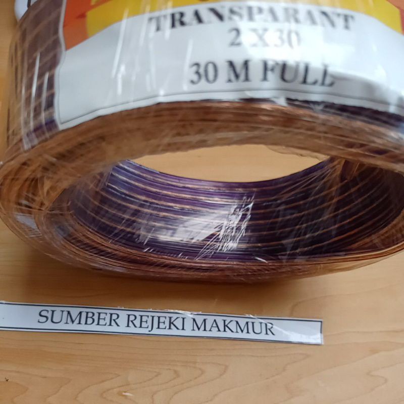 Jual kabel transparan audio serabut 2 x 30 panjang 30 meter | Shopee ...