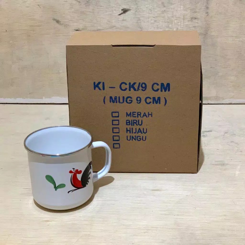 Jual Cangkir Mug 9 Enamel AYAM JAGO 1 Set 4 pcs | Shopee Indonesia