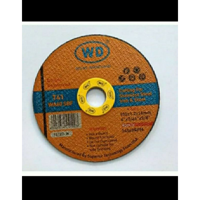 Jual Mata Potong Gerinda Besi WD 4" ASLI / Resibon WD / Batu Potong WD ...