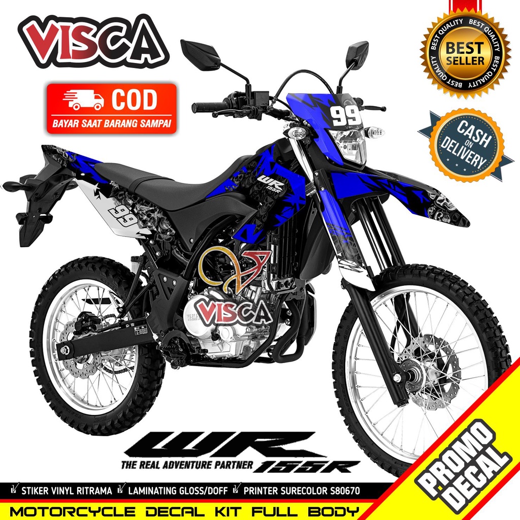 Jual Decal WR 155 Full Body Super Moto Stiker WR 155 Full Body Dekal WR ...