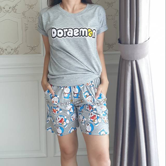 Jual DORAEMON SET ( top & pants ) | Shopee Indonesia