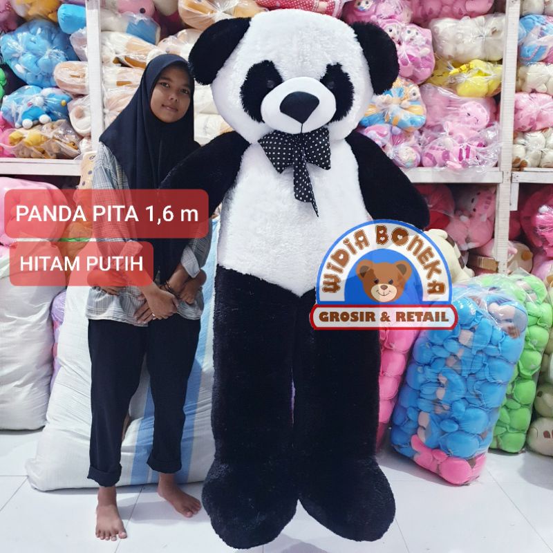 Jual Boneka Panda Hitam Putih / Beruang Tedy Super Jumbo 1.6 meter ...