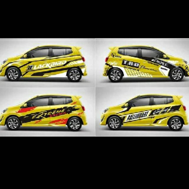 Jual Stiker Mobil Agya Ayla Kuning | Shopee Indonesia