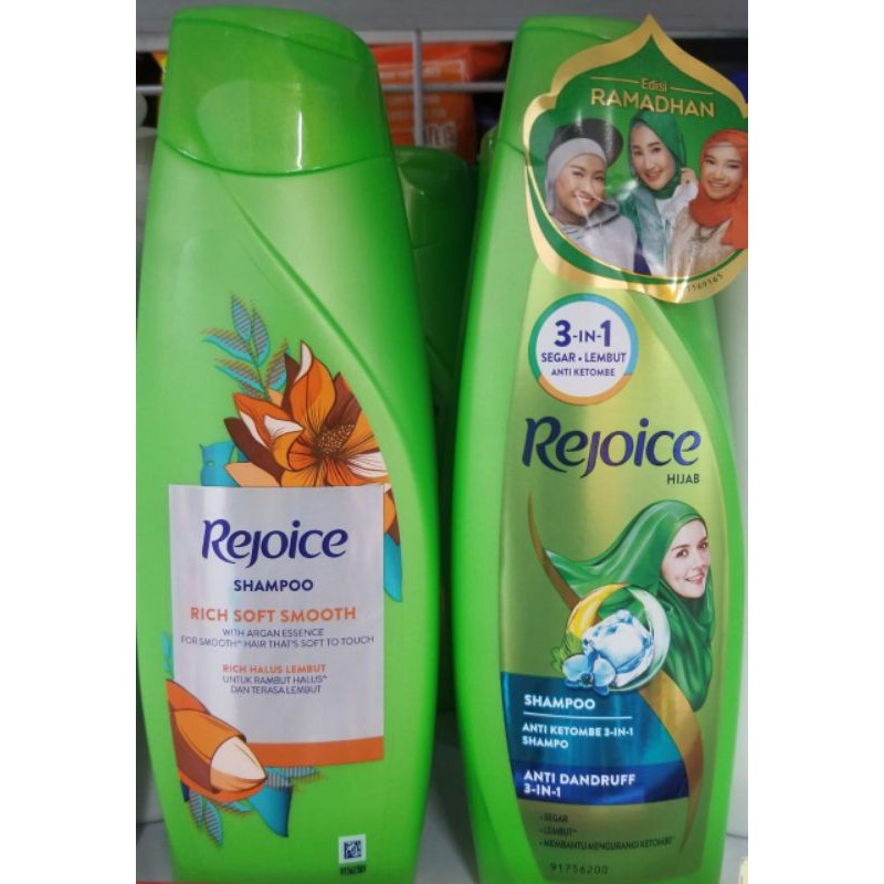 Jual Rejoice Shampoo Anti Ketombe : Rich Soft Smooth dan Hijab 340ml | Shopee Indonesia