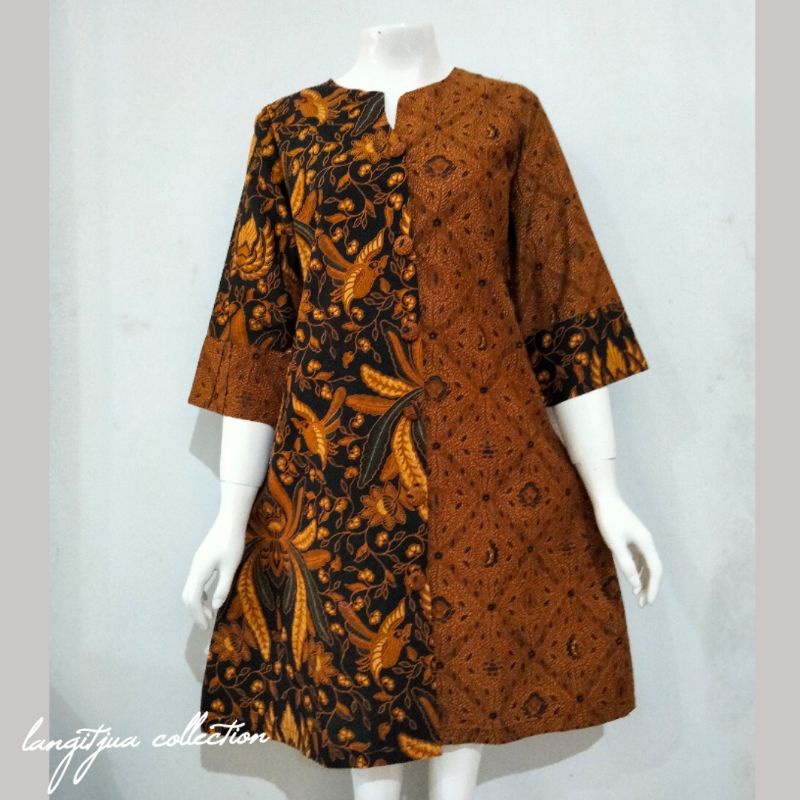 Jual TUNIK/DRESS BATIK SOGAN SOLO KLASIK#PREMIUM | Shopee Indonesia
