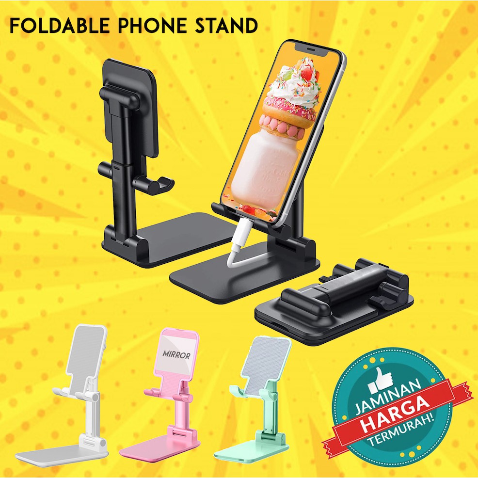 Jual HOLDER DOCK HP HAPE HANDPHONE DESKTOP LIVE STAND FOLDABLE HD 23 ...