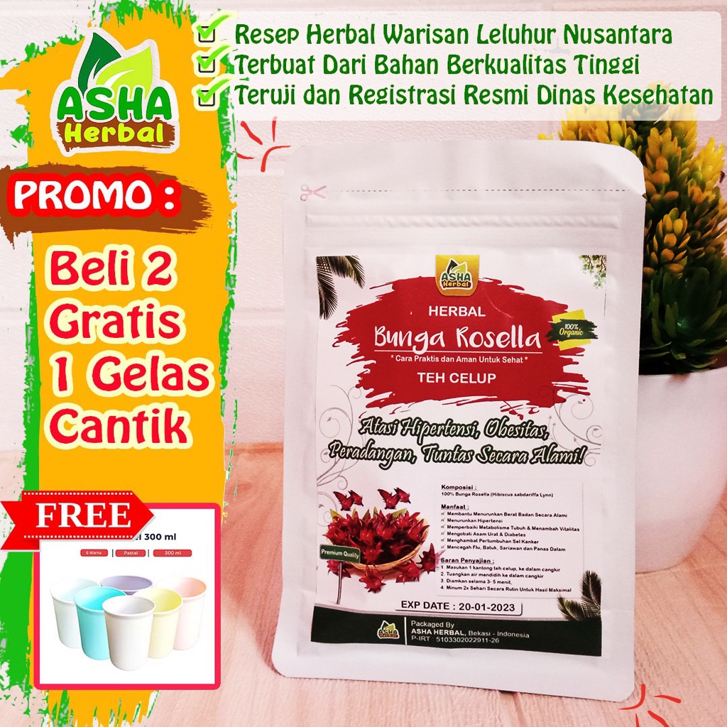 Jual TEH ROSELLA TEH BUNGA ROSELLA MERAH CELUP ORGANIK UNTUK DIET HIPERTENSI | Shopee Indonesia