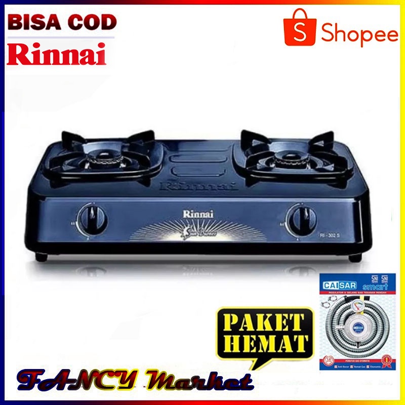 Jual KOMPOR GAS RINNAI RI-202 S/302S/522E/522S/522C KOMPOR GAS 2 TUNGKU SUN BURNER | Shopee ...
