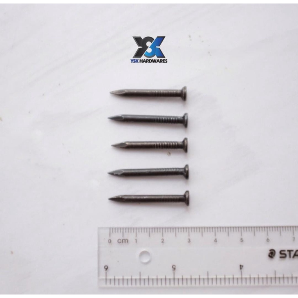 Jual Paku Beton Hitam YSK 30mm isi 90 Biji / Paku Bangunan / Paku Kuat ...