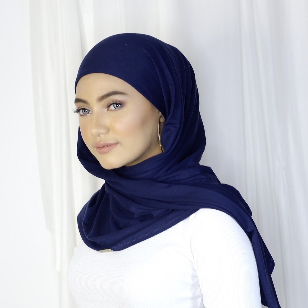 Jual SHAZA SCARF - Sofia Instat Scarf (NAVY) (Hijab Scarf Instan Segi ...