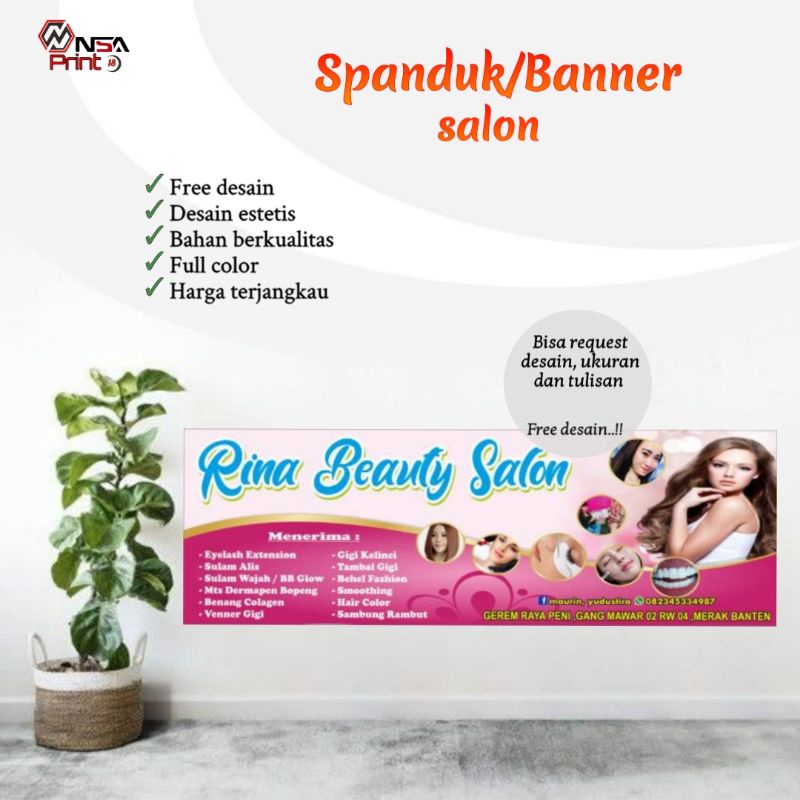 Jual Cetak banner/spanduk, spanduk salon kecantikan & eyelash extansion ...