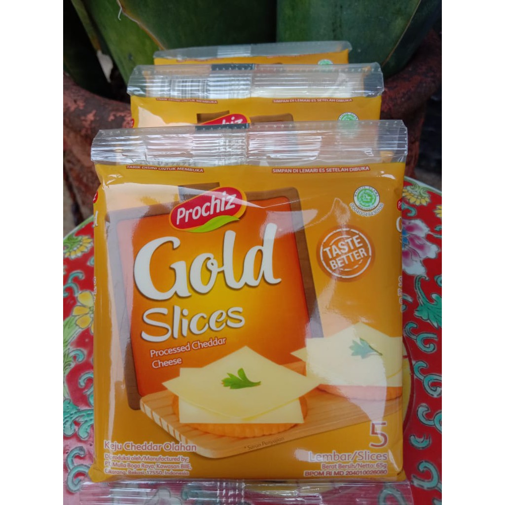 Jual Prochiz Gold Cheddar Slices Isi 12 Lembar | Shopee Indonesia