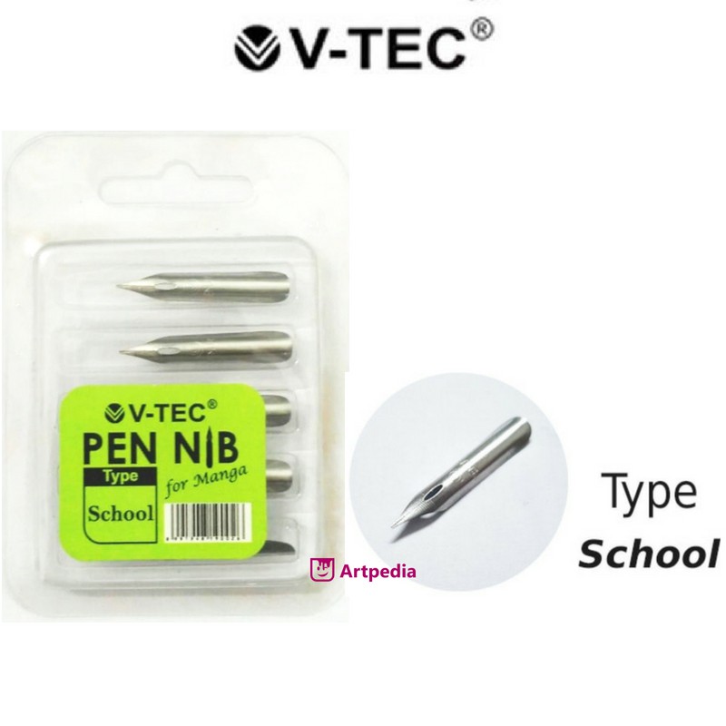 Jual New Product !! V-Tec Comic & Caligraphy Pen Nibs - School (isi 5 ...