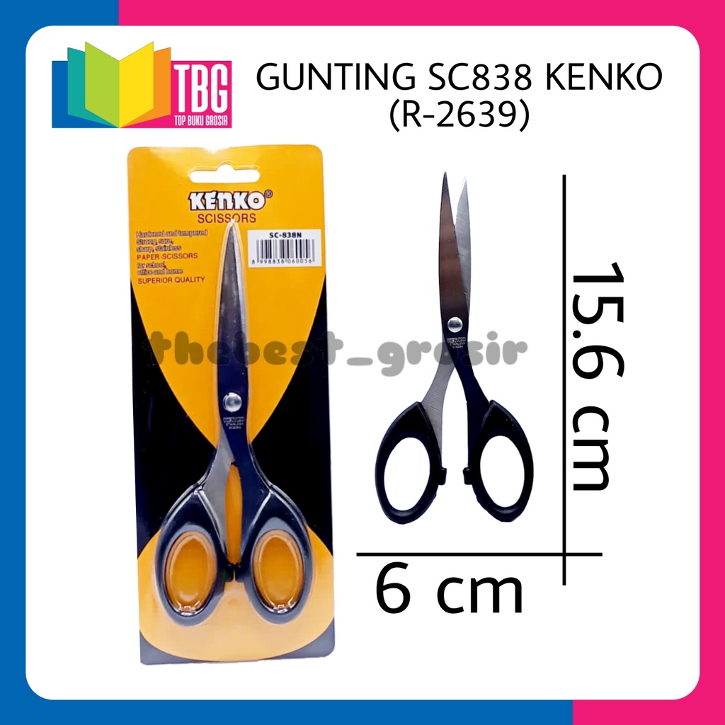 Jual 1 PCS GUNTING TANGGUNG SC838 KENKO / KENKO SCISSORS / GUNTING ...