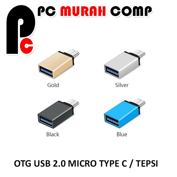 Jual OTG Type C Tepsi to USB Port / OTG Plug Connector / OTG Type C ...