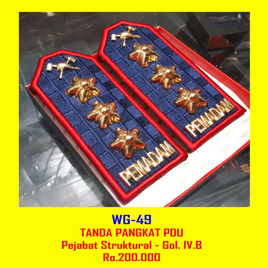 Jual Pangkat Pemadam PDU / Pangkat Damkar Gol 4B Exlusive / WG-49 | Shopee Indonesia