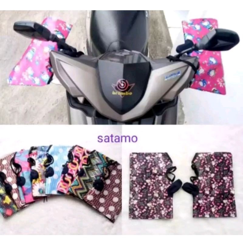 Jual SATAMO NON FURING/SARUNG TANGAN STANG MOTOR MATIC WANITA MOTIF ...