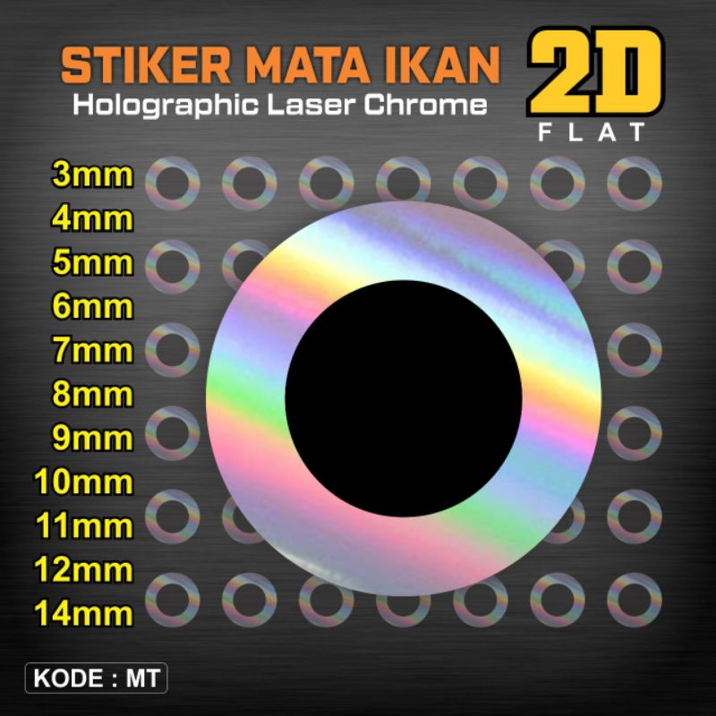 Jual stiker mata ikan hologram laser chrome stickee umpan | Shopee ...