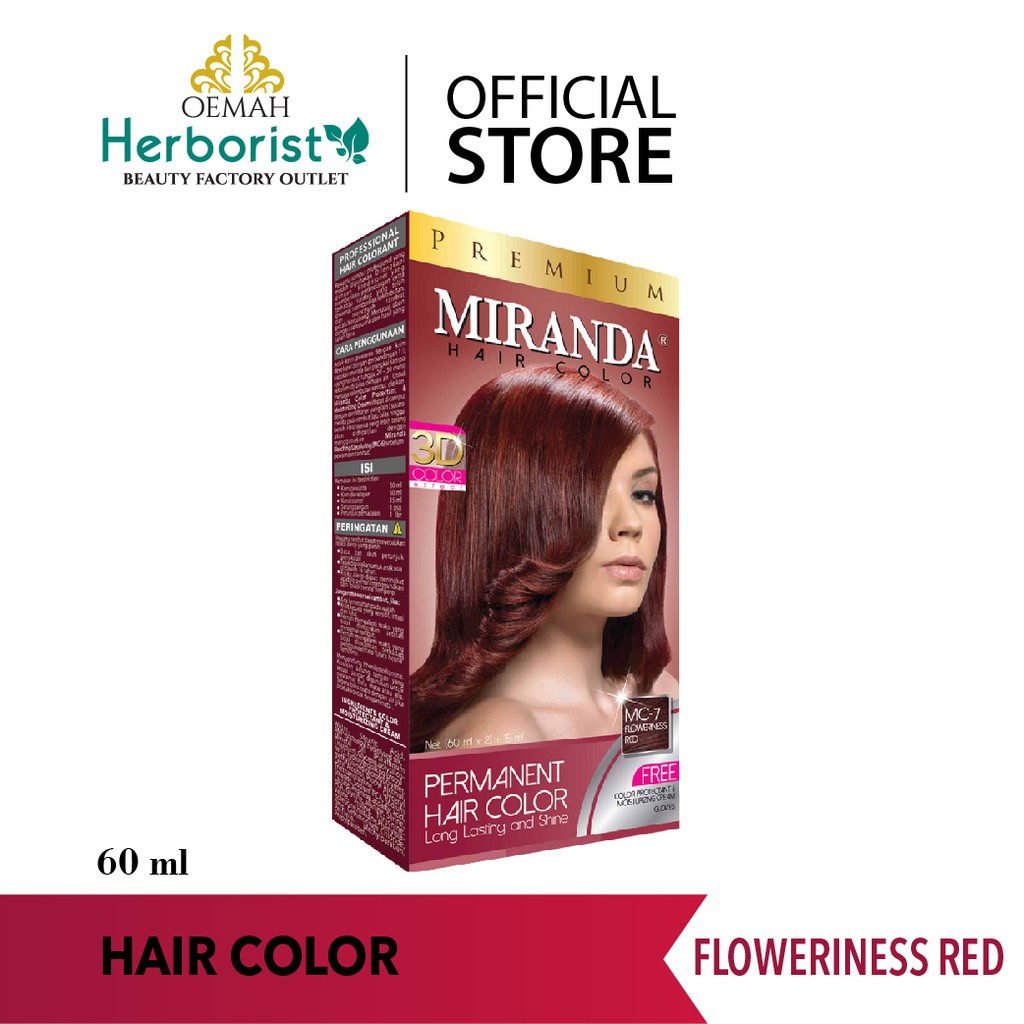 Jual Miranda Hair Color MC7 Floweriness Red 60ml | Shopee Indonesia